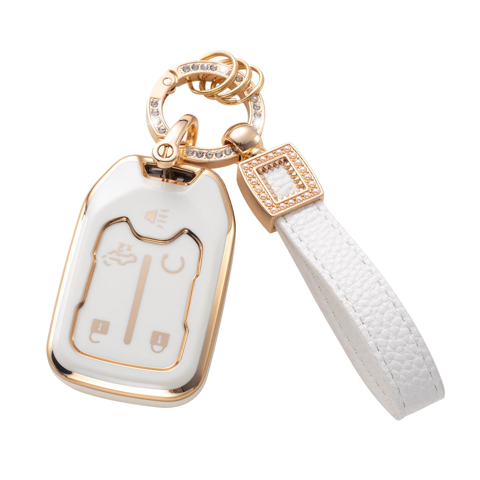 Smart Key Protector Holder for Ford Key Fob Cover with Leather Lanyard ...