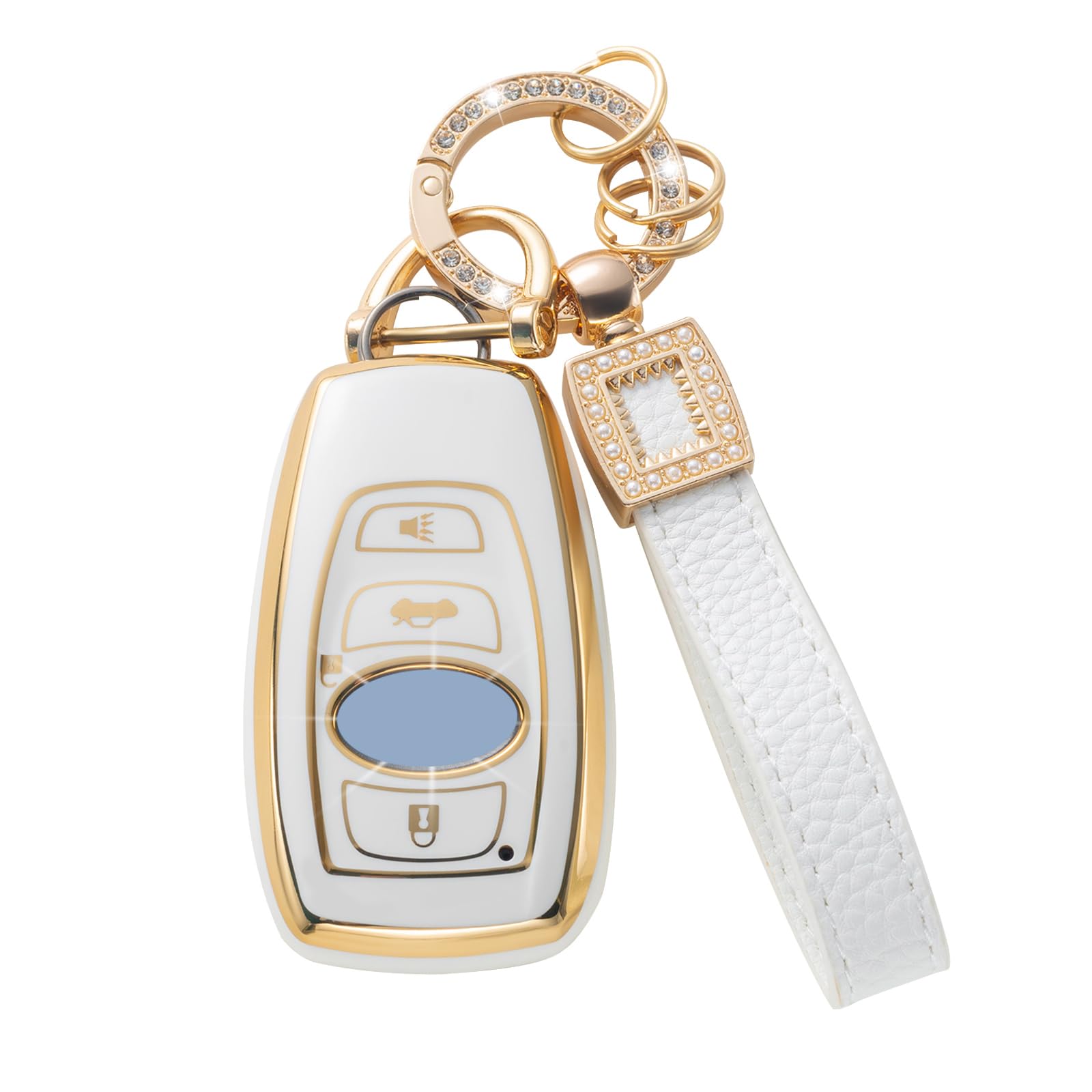 Smart Key Protector Holder for Ford Key Fob Cover with Leather Lanyard ...