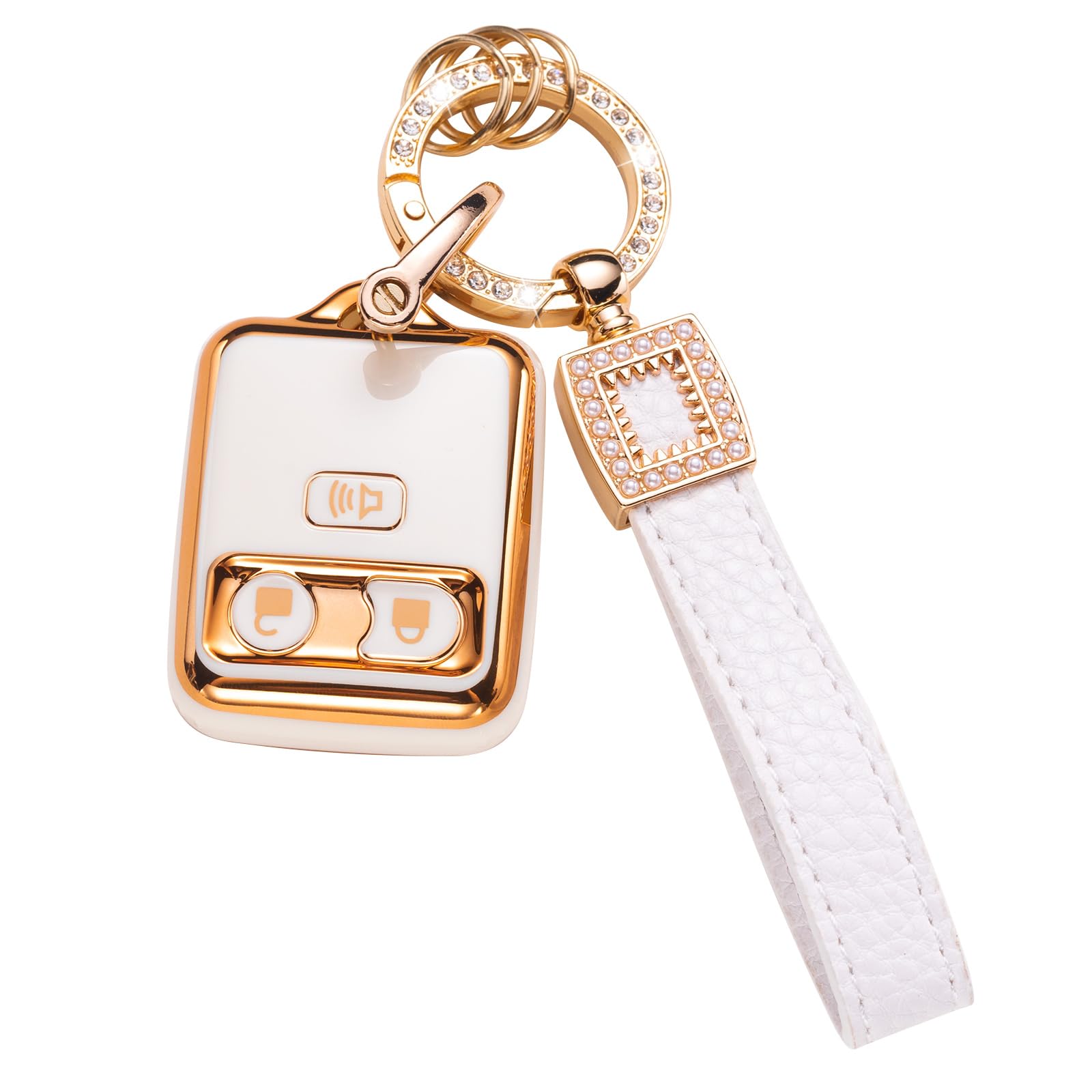 Smart Key Protector Holder for Ford Key Fob Cover with Leather Lanyard ...