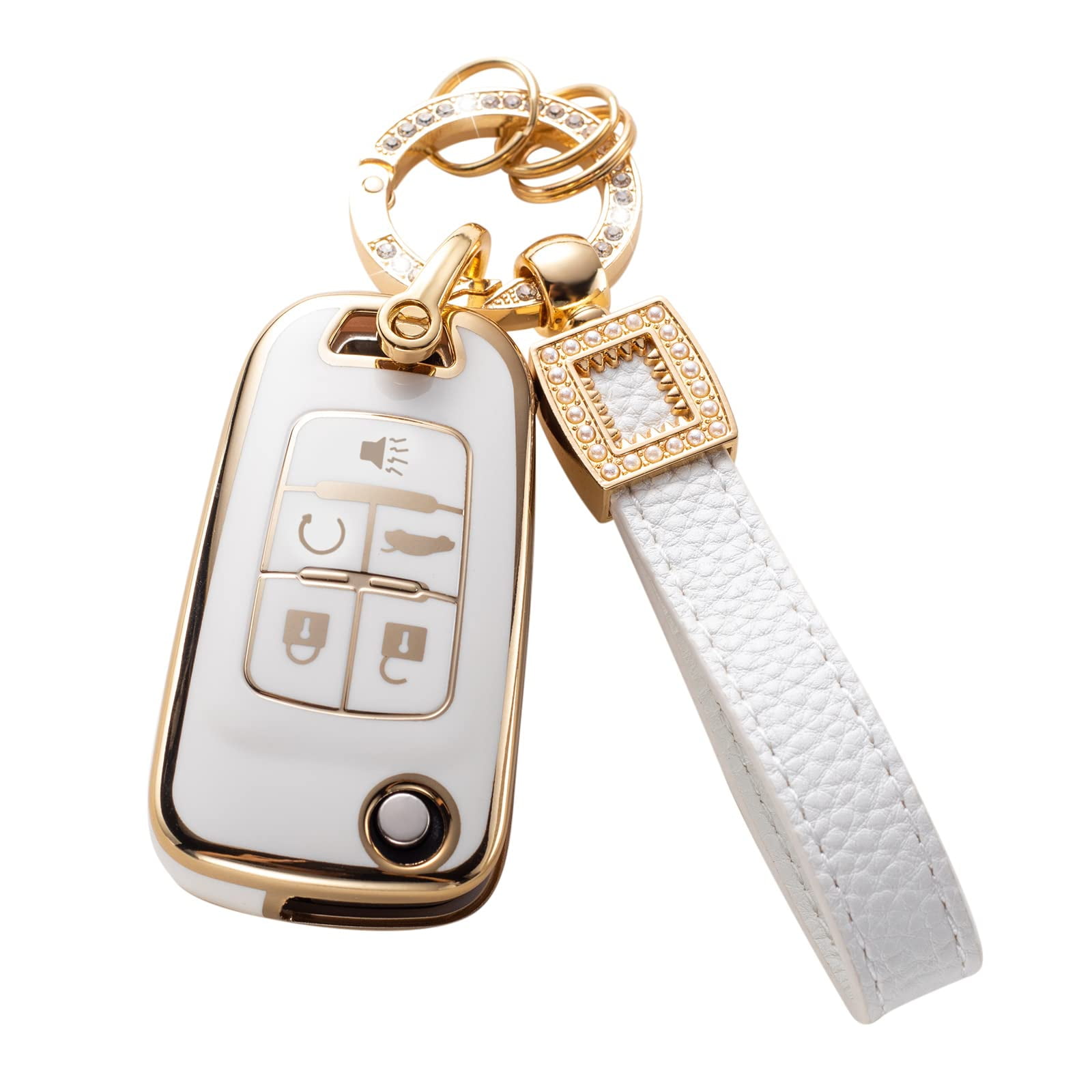 Smart Key Protector Holder for Ford Key Fob Cover with Leather Lanyard ...