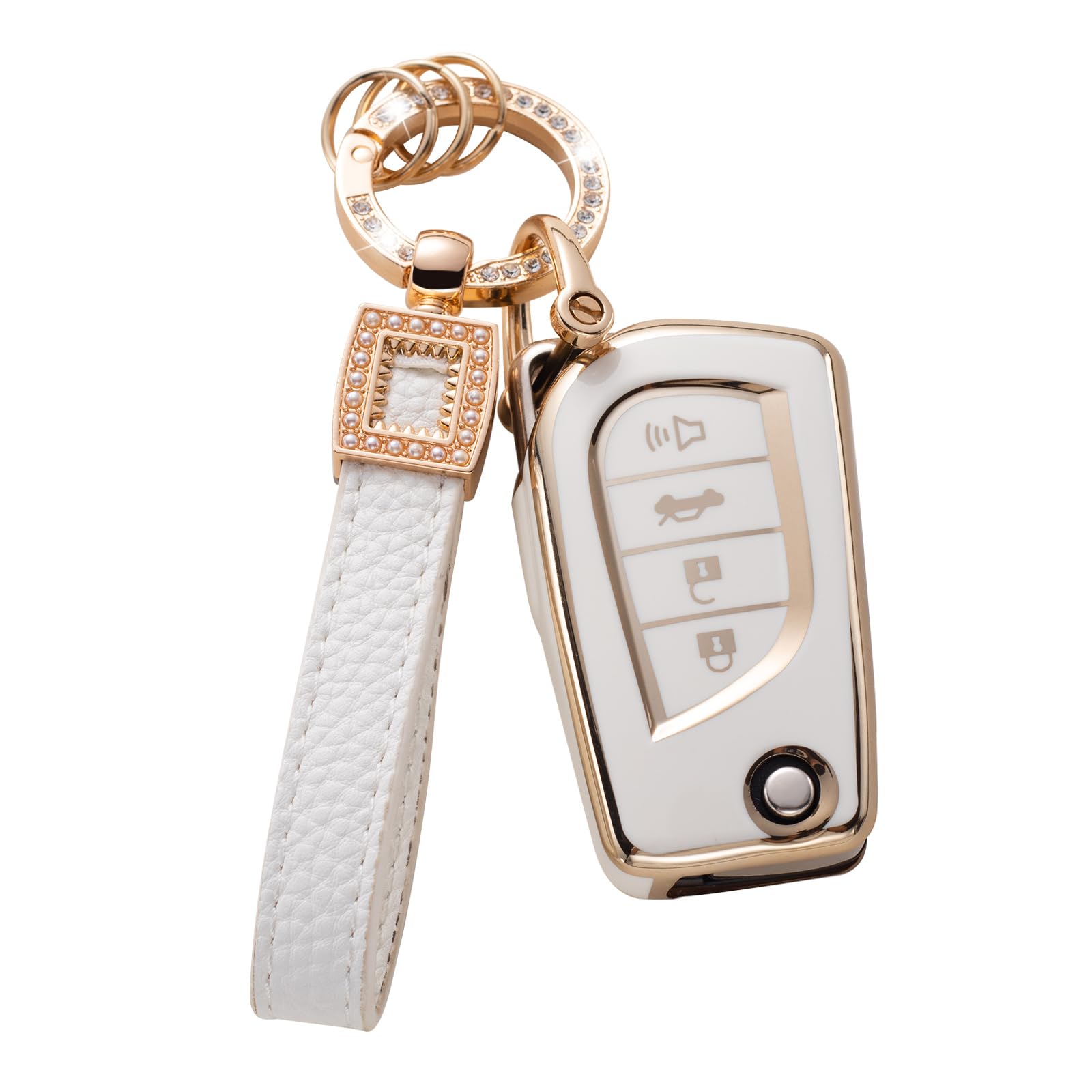 Smart Key Protector Holder for Ford Key Fob Cover with Leather Lanyard ...