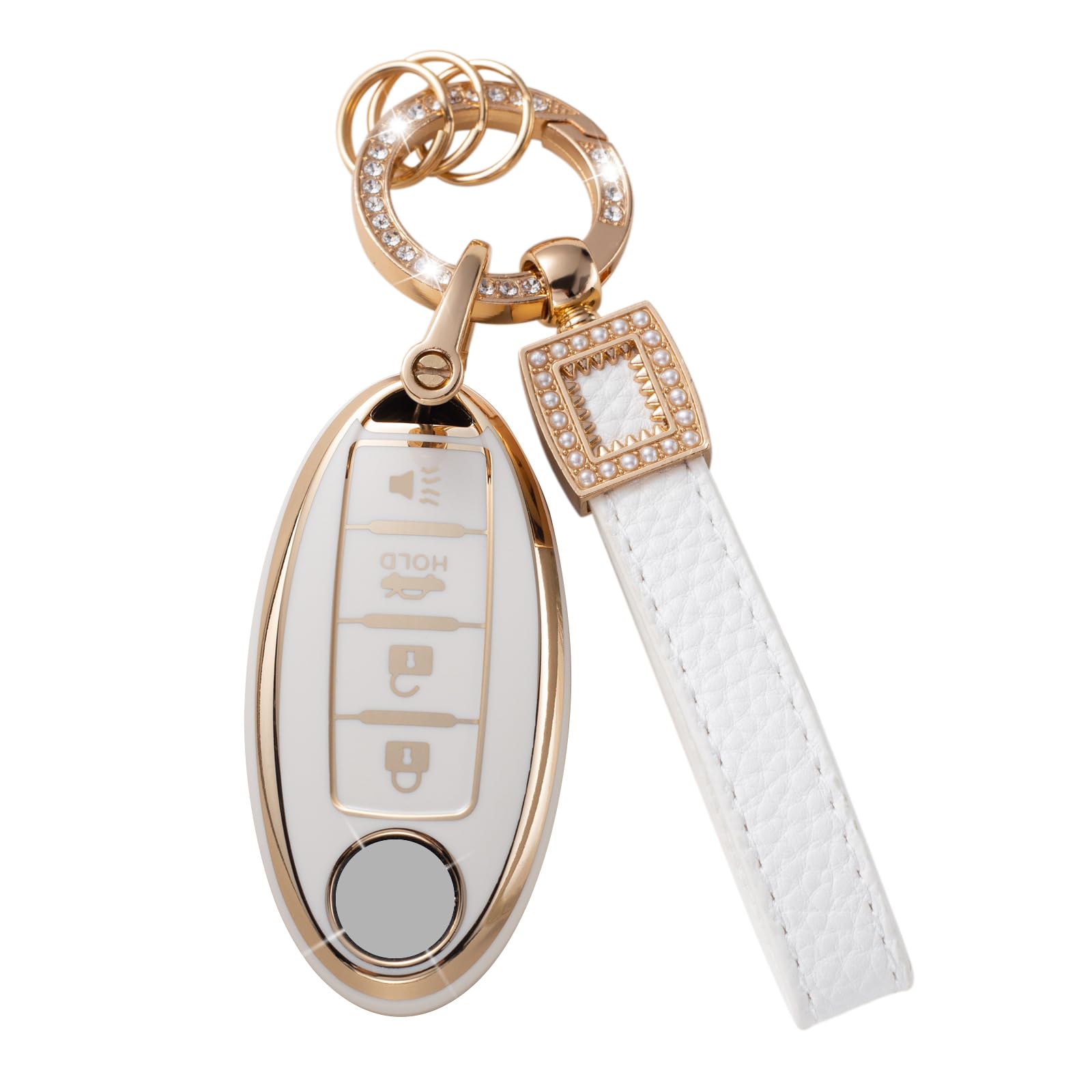 Smart Key Protector Holder for Ford Key Fob Cover with Leather Lanyard ...