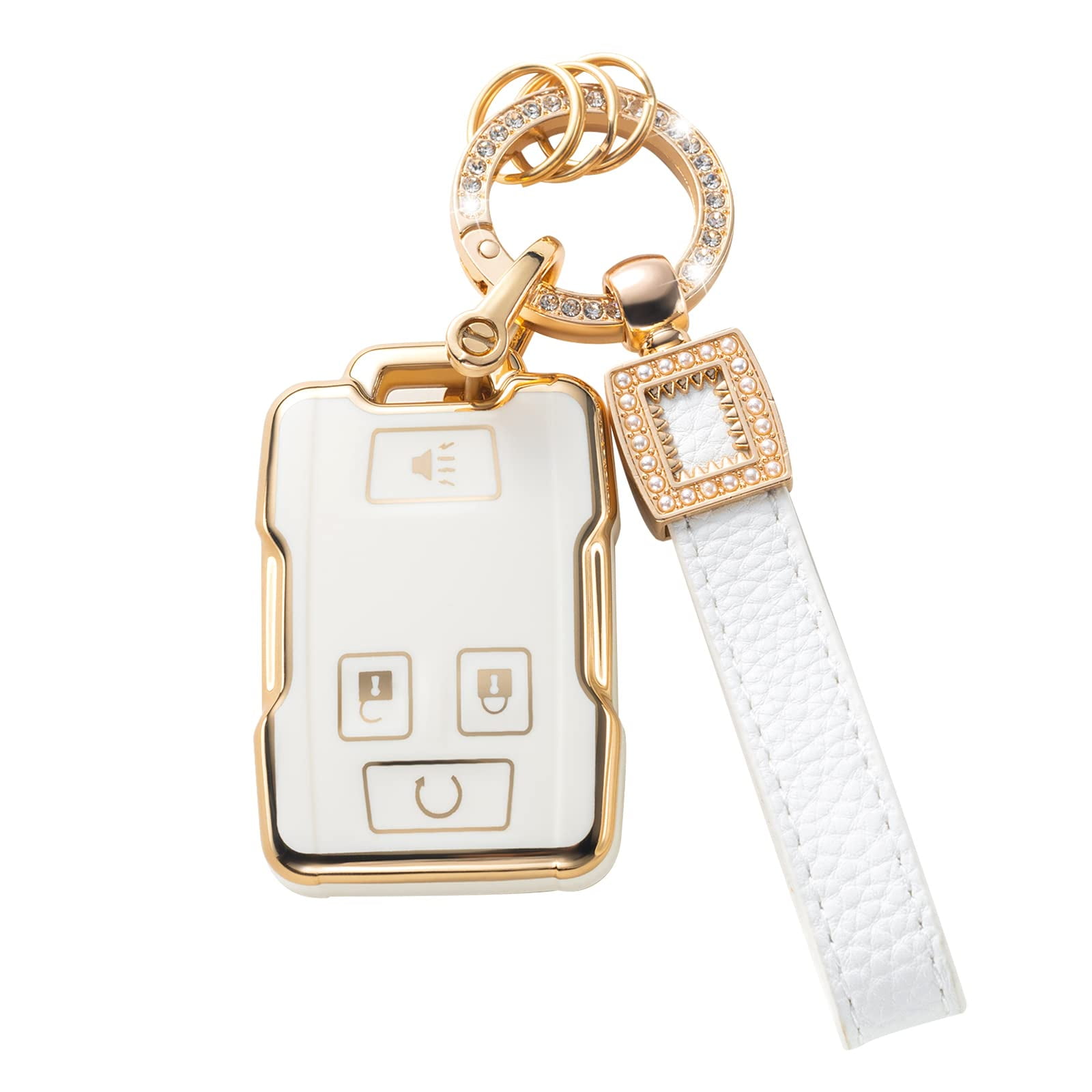 Smart Key Protector Holder for Ford Key Fob Cover with Leather Lanyard ...