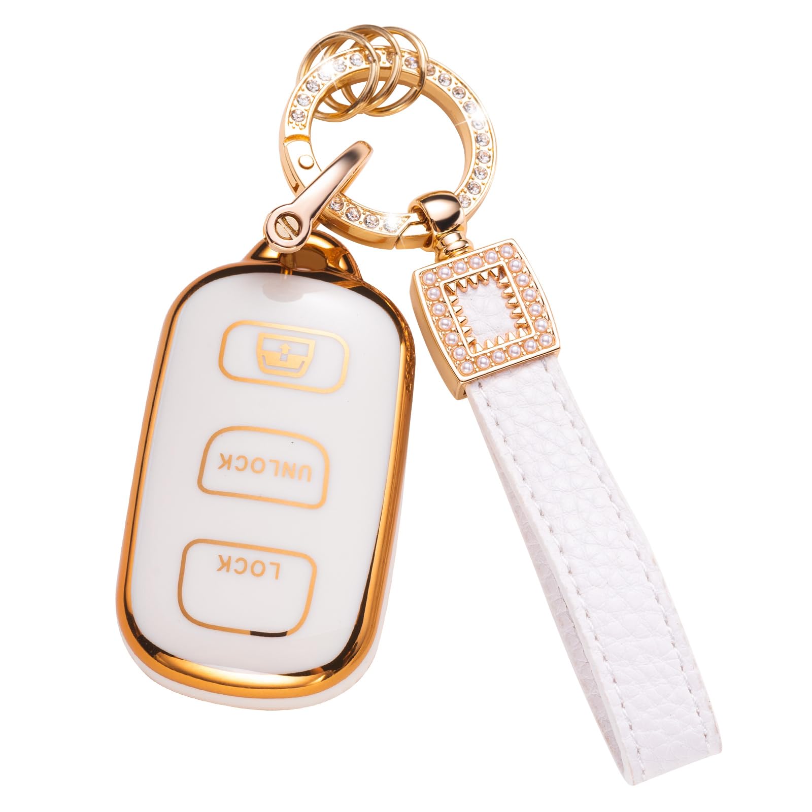 Smart Key Protector Holder for Ford Key Fob Cover with Leather Lanyard ...