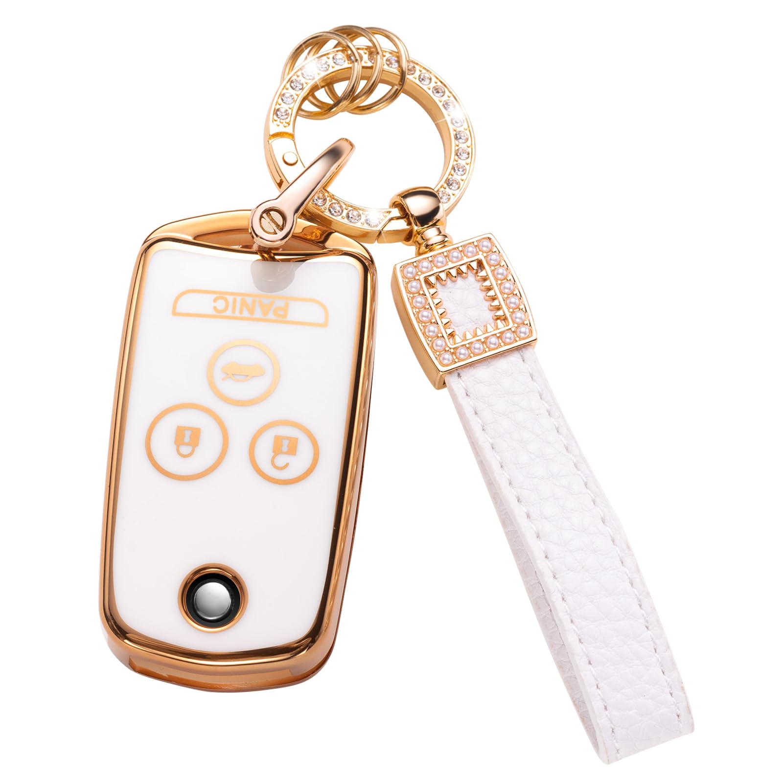 Smart Key Protector Holder for Ford Key Fob Cover with Leather Lanyard ...