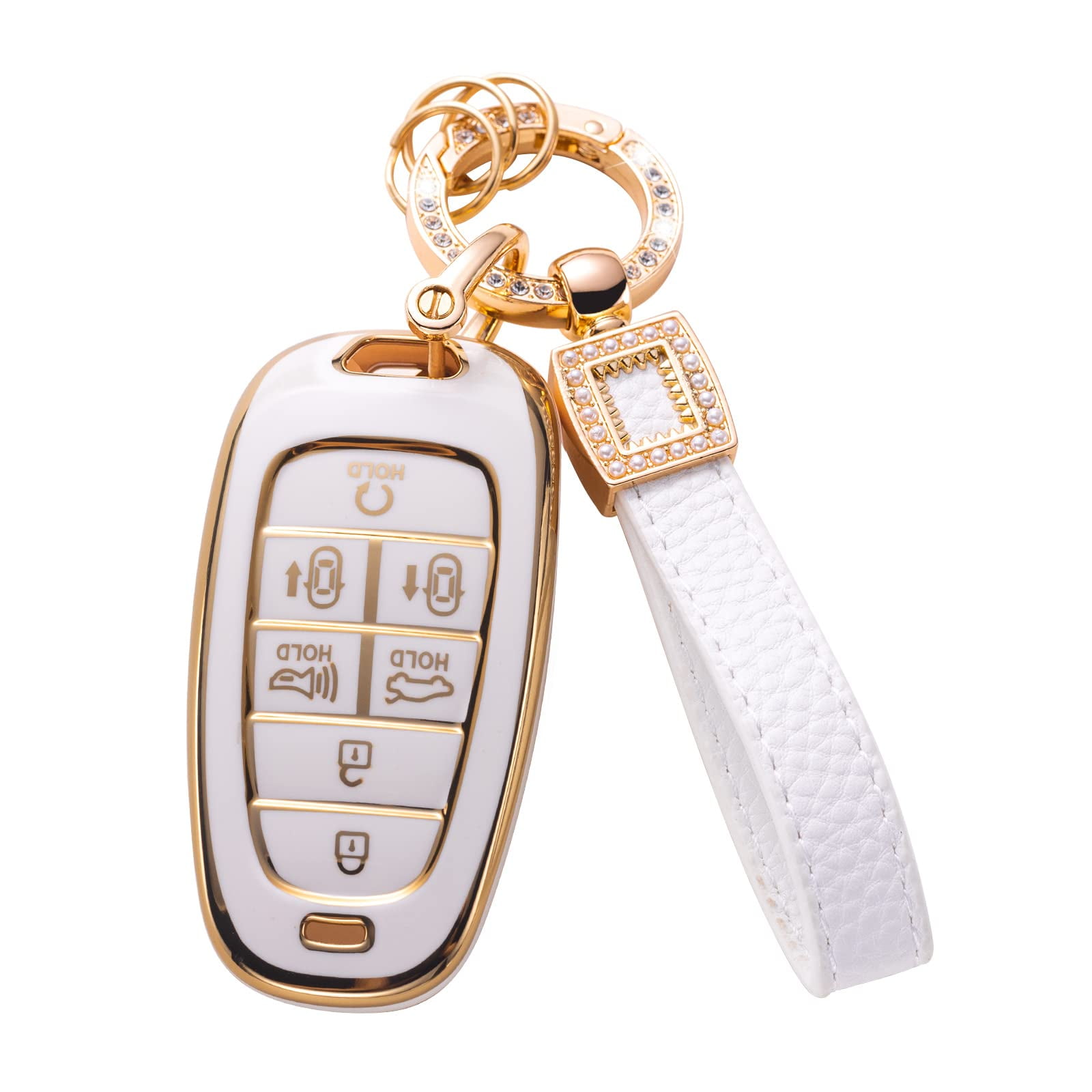 Smart Key Protector Holder for Ford Key Fob Cover with Leather Lanyard ...
