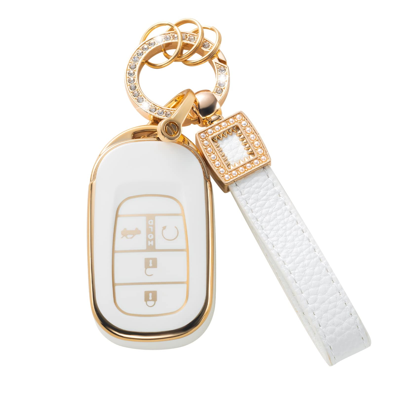 Smart Key Protector Holder for Ford Key Fob Cover with Leather Lanyard ...