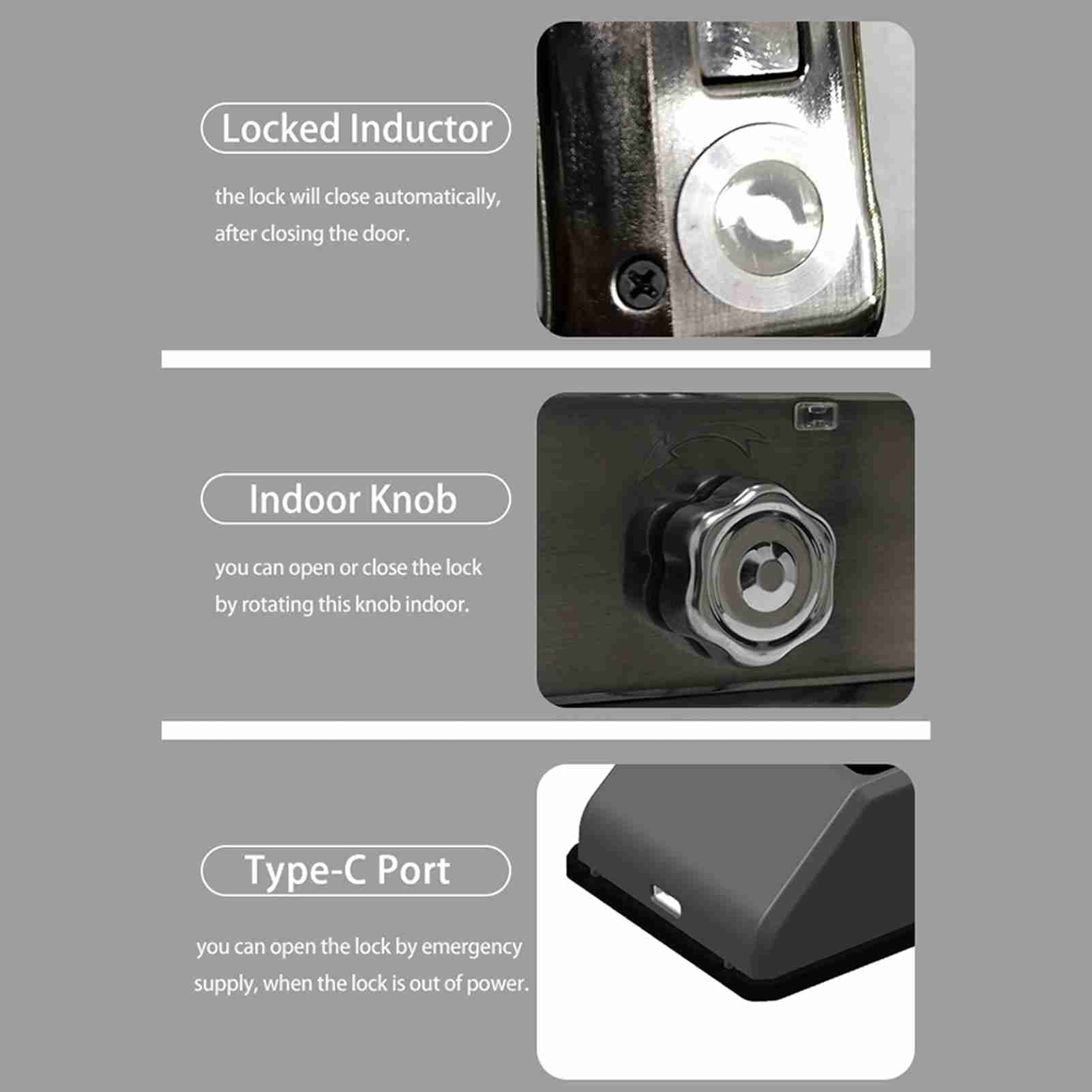 Smart Keyless Entry Door Lock Fingerprint Password Car Key IP66 Water ...