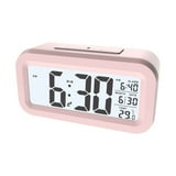 Smart LCD Alarm Clock with Temperature Display, Light Sensor, Snooze Function, and Night Mode ...