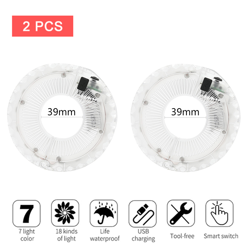 Smart LED Bicycle Wheel Light Bike Front Tail Hub Spoke One Lamp With 7 ...