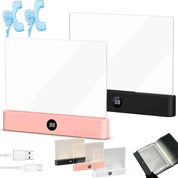 Smart LED Book Light, Rechargeable Clear Flat Book Lights, Smart LED ...