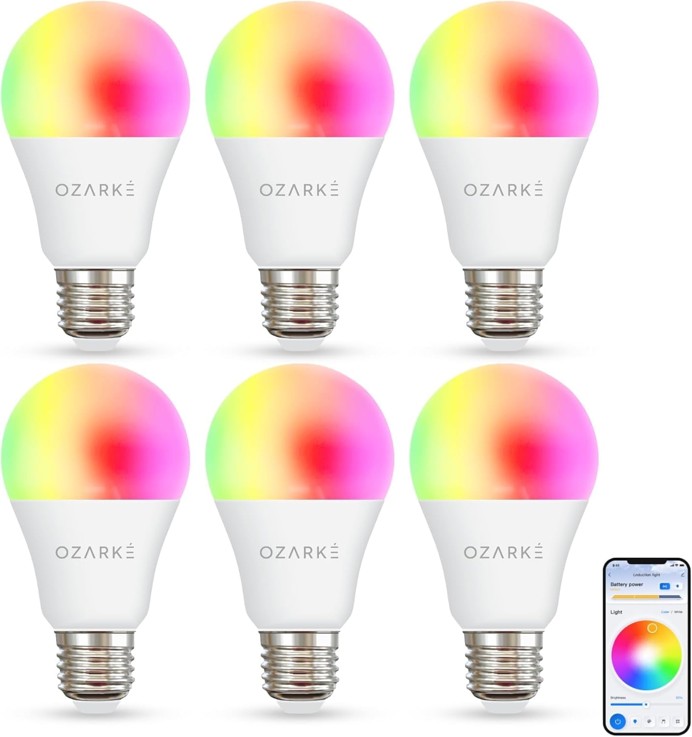 Smart LED Bulb Smart Light Bulbs Alexa Compatible, Google Assistant ...