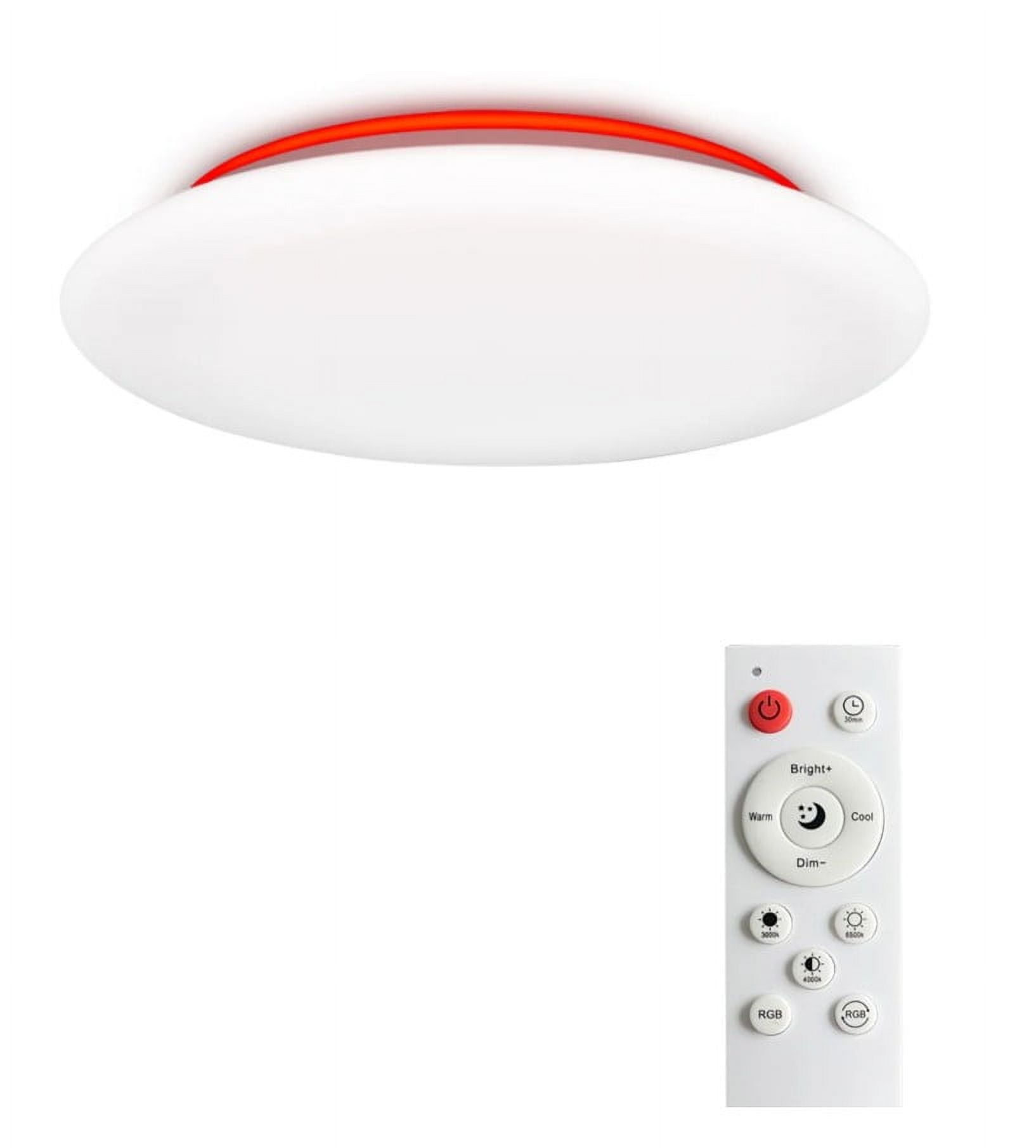 Smart LED Ceiling Light 12" RGB Color Changing 28W App Controlled 20 ...