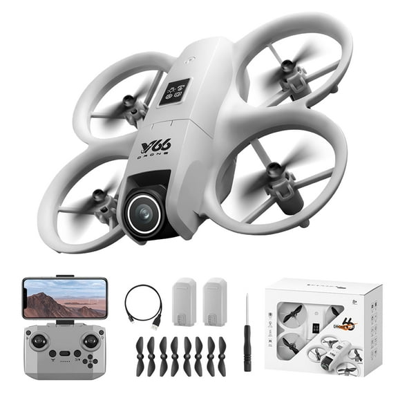 Drone With Dual Cameras, E99 RC Drone Toys, 2 Batteries, Optical Flow ...