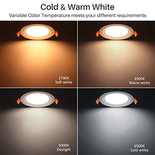 Smart LED Recessed Lighting, 4 Inch Dimmable Can Lights, 10W 800LM WiFi ...