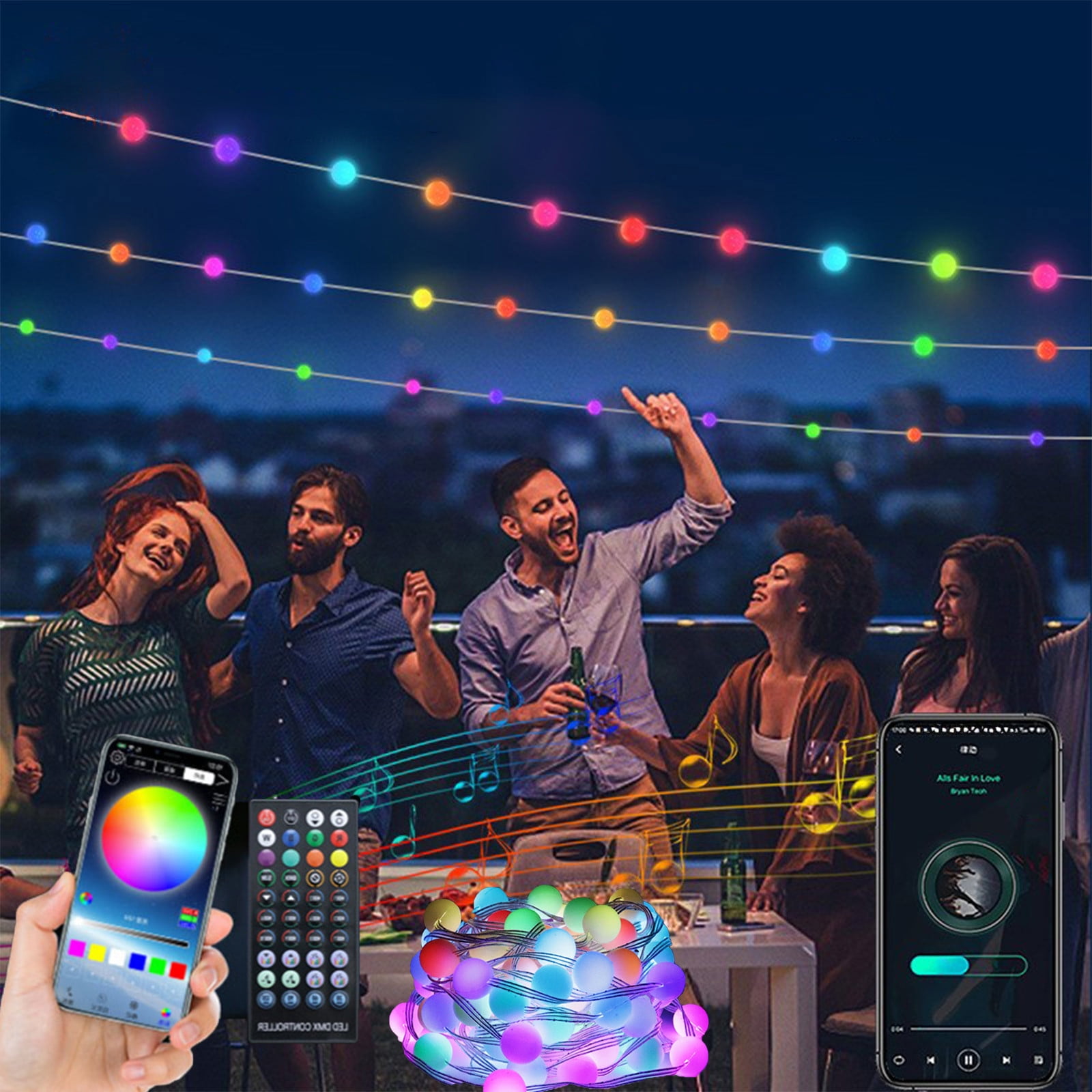 Smart LED Strip Lights, App Controlled LED Lights for Bedroom, Sync ...