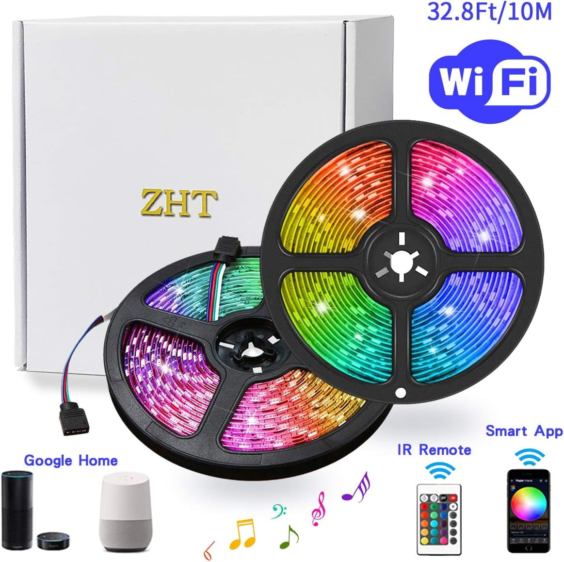 Smart LED Strip Lights, Dimmable LED Strips with RGB Strip Light ...