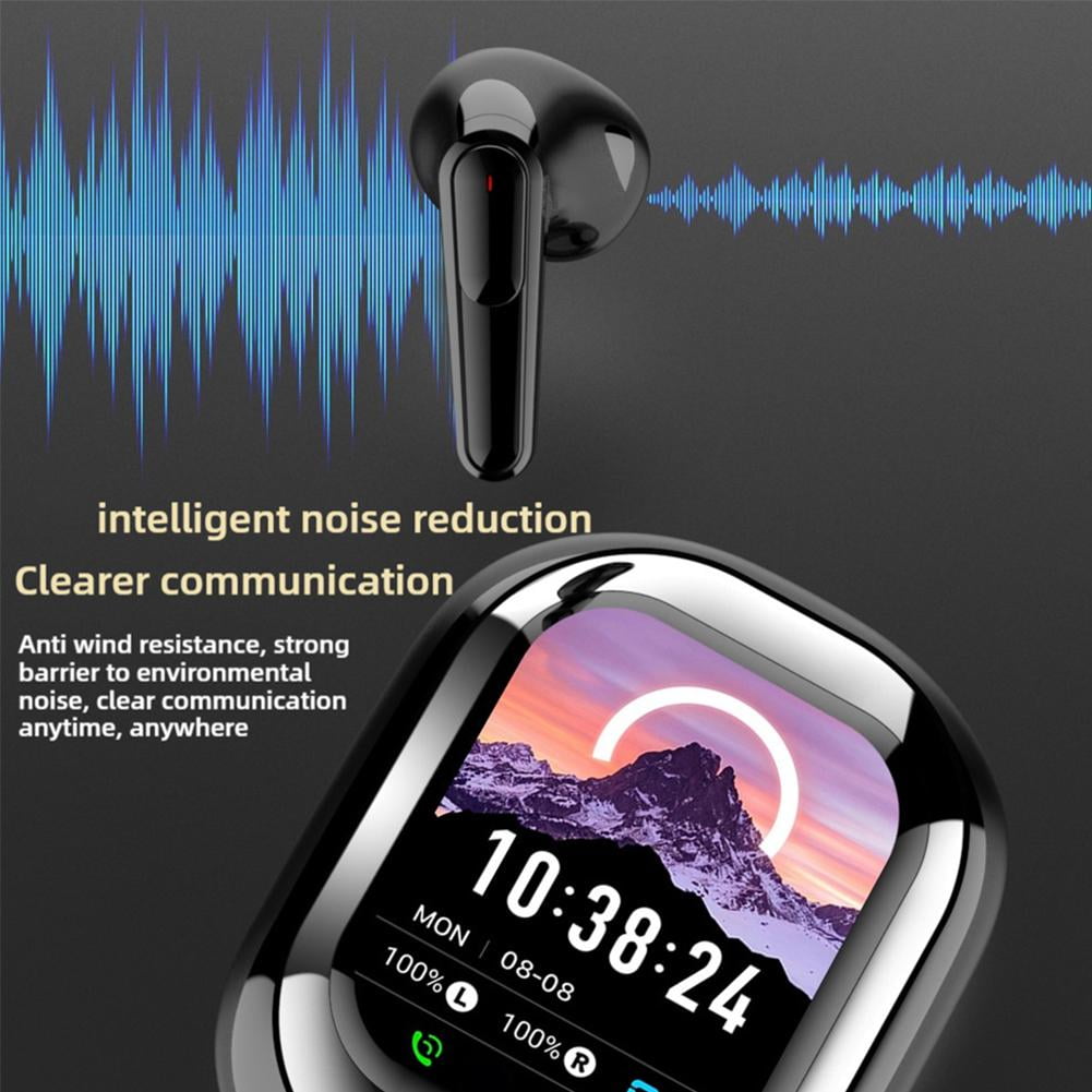 Smart LED TouchScreen Slider Wireless Bluetooth Headset Display D6F7 ...