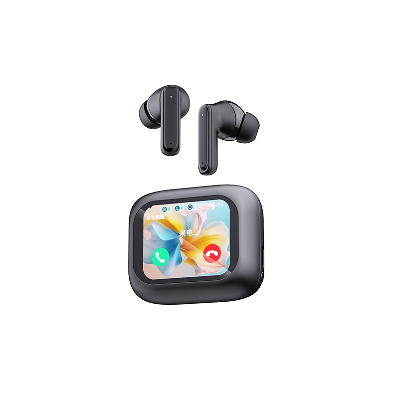 Smart LED Touchscreen Headphones with 5.4 Wireless Earbuds, Adjustable ...