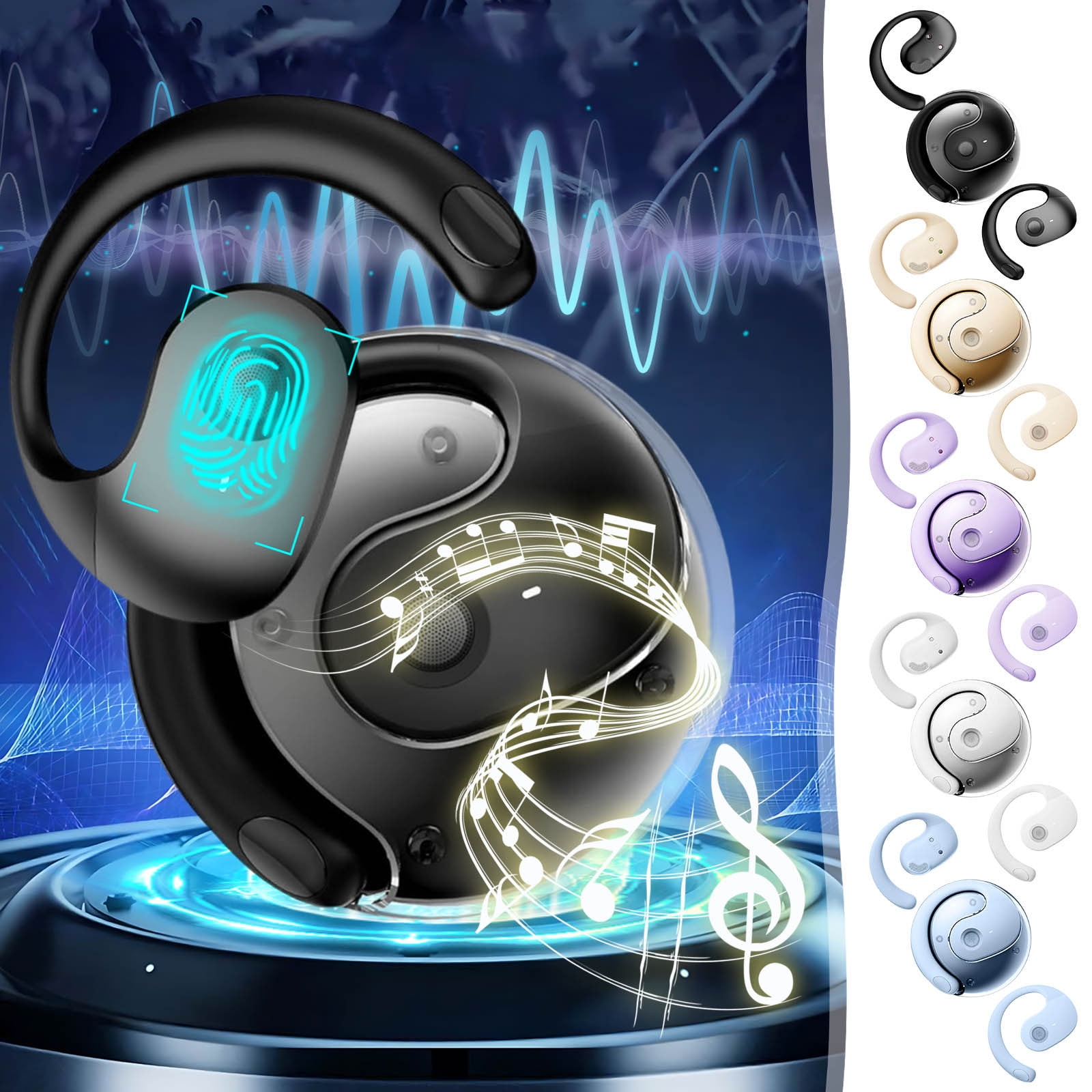 Smart Language Translator Earbuds, Real-Time Translation in 144 Languages, Bluetooth 5.4, ANC ...