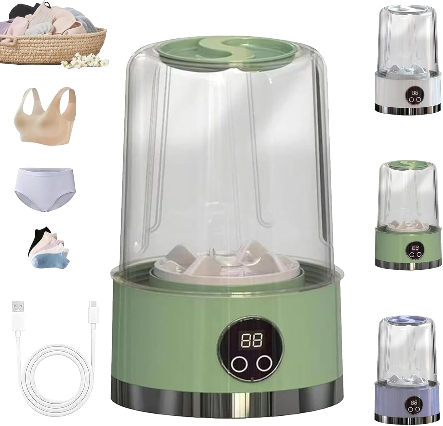 Smart Laundry Cup, Wireless Portable Laundry Cups, for Bra and Small ...