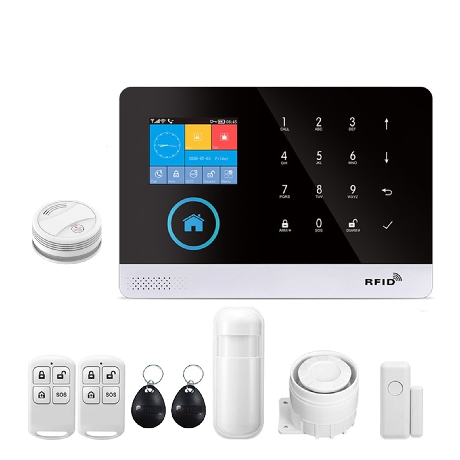 Smart Leben Alarm Monitor System Für Home GSM Sicherheit Alarm Host Mit Tür Und Motion Sensor ...