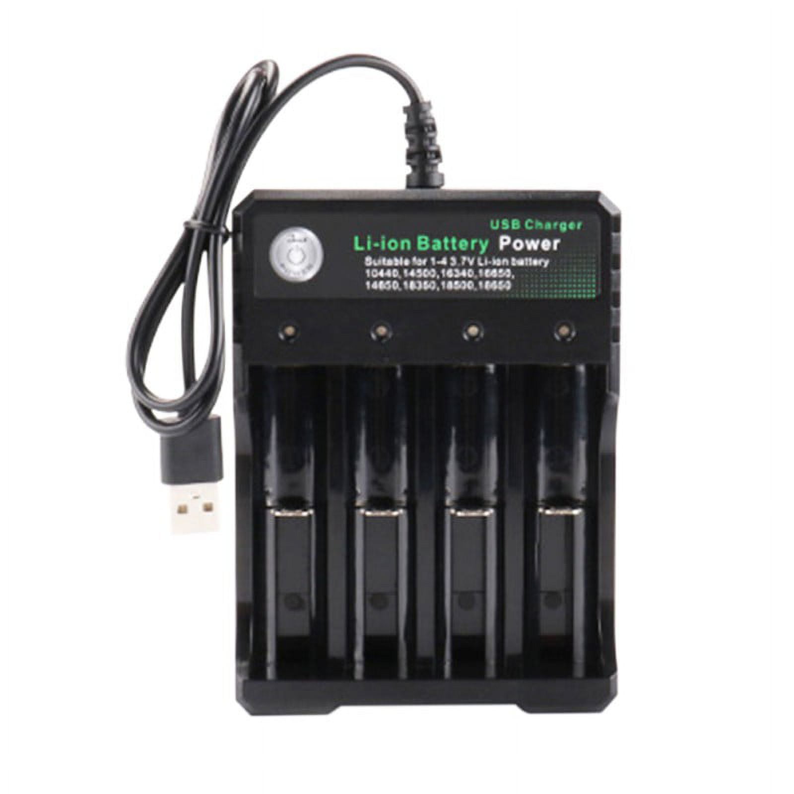 Smart Li-ion Battery Charger 4 Slot USB Charging Base For 18650/18500 ...