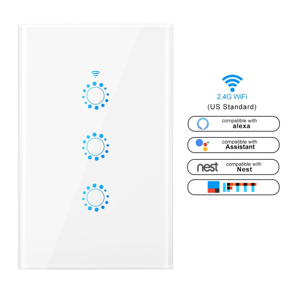 Smart Life Wireless Wall Switch WiFi Smart Light Touch Switch Home ...