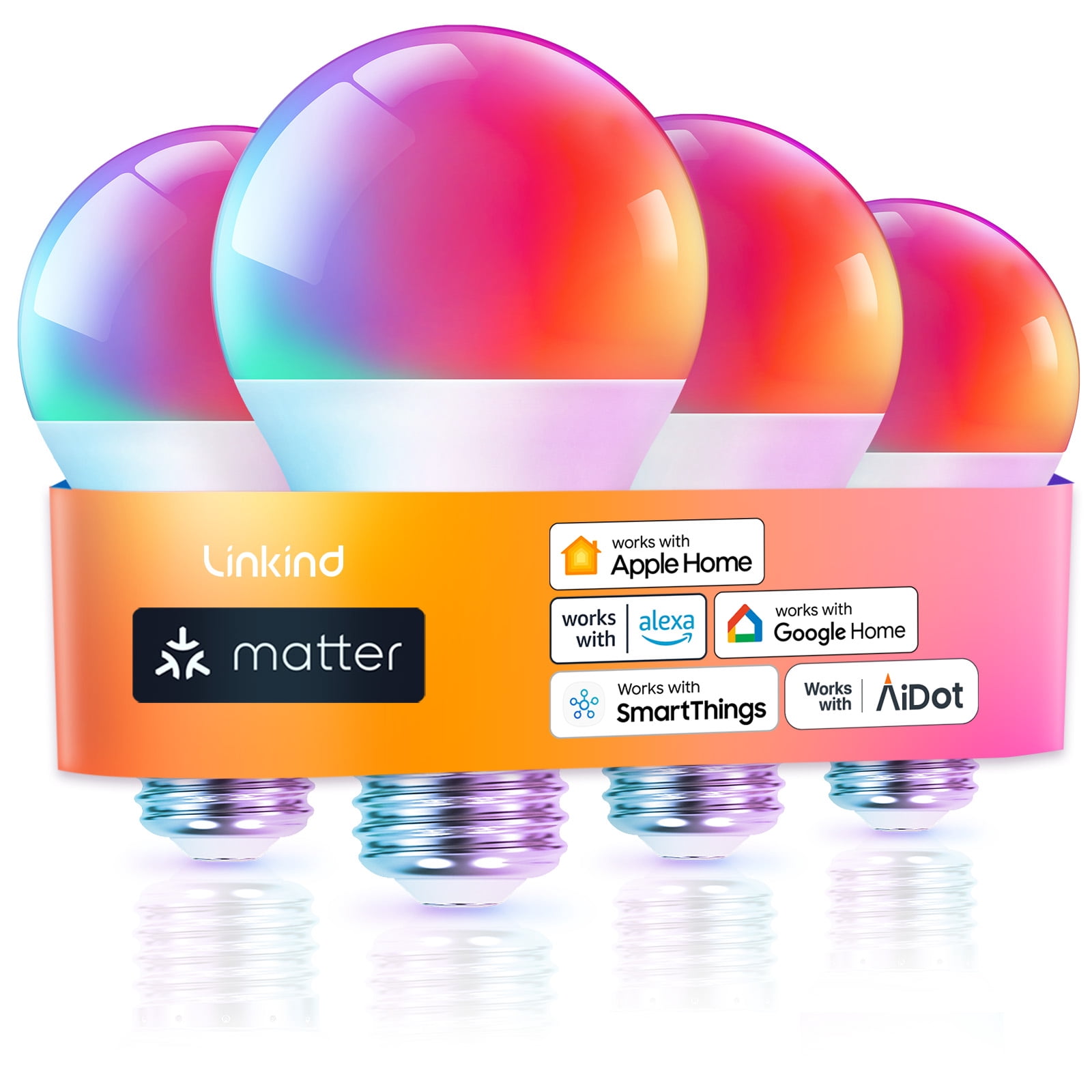 Linkind Smart Light Bulbs, Wifi Color Changing LED, 9W A19 E26 RGB ...