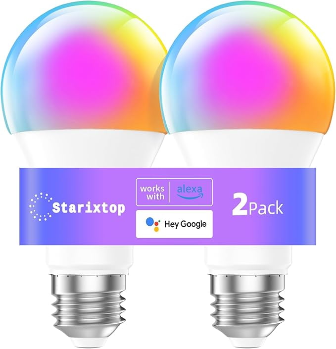 Smart Light Bulbs, RGB+WW Color Changing Light Bulbs, A19 LED Light ...