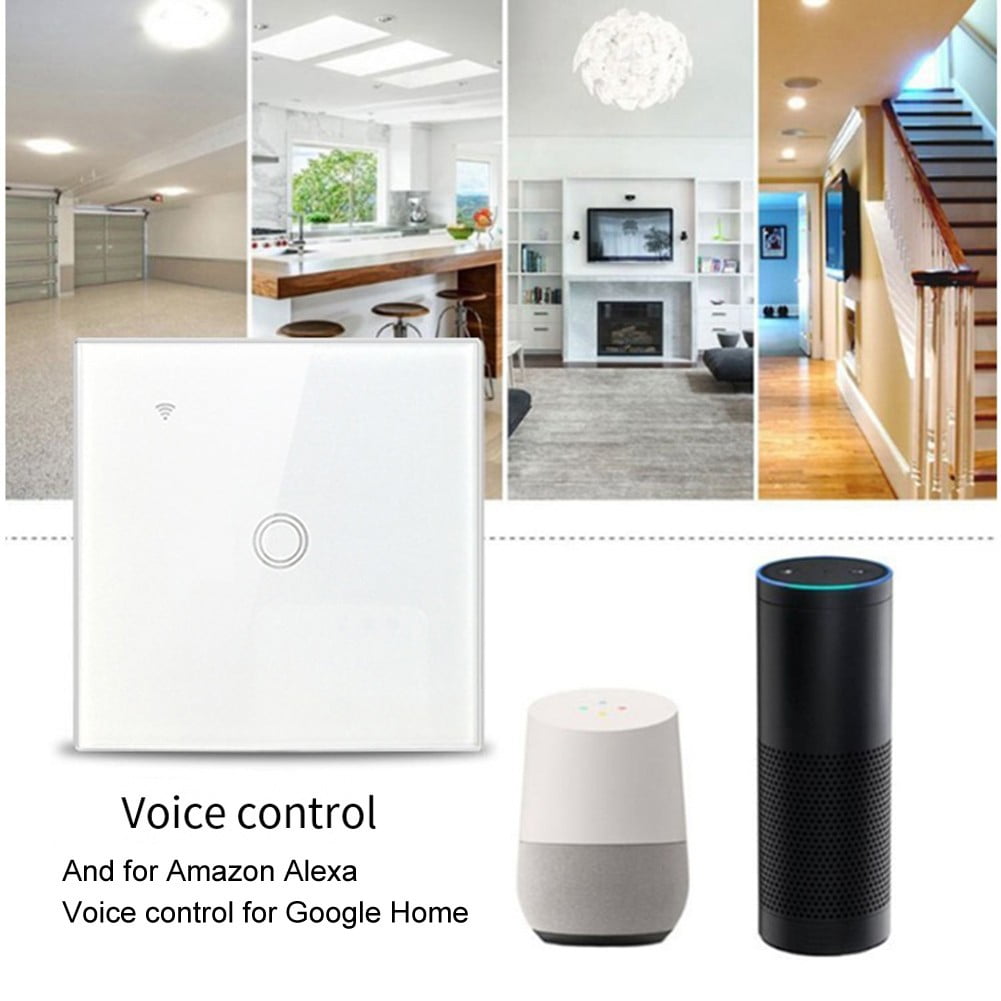 Smart Light Switch 1 Gang Wifi Smart Touch Wall Switch Voice/App ...