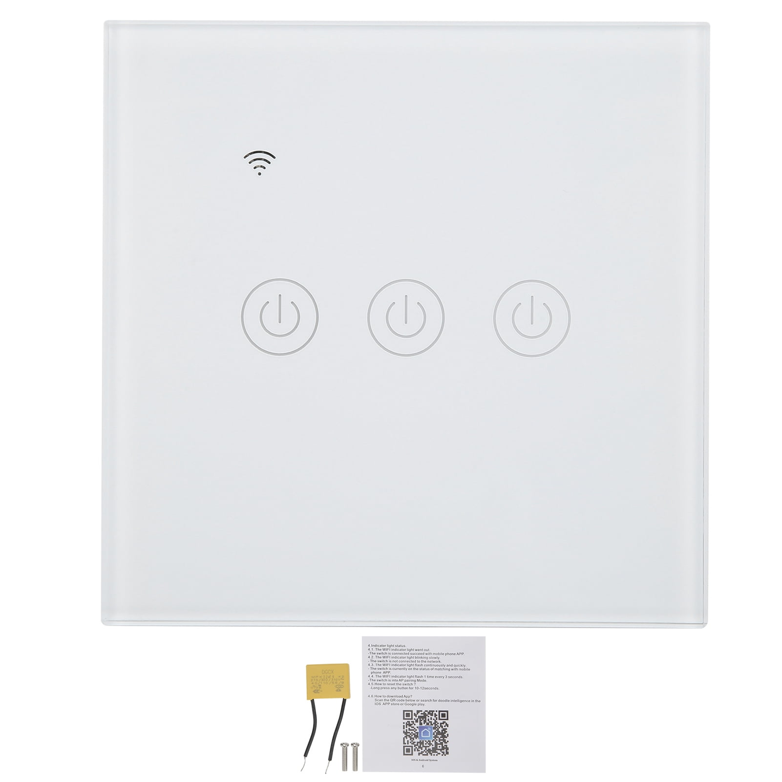 Smart Light Switch Panel,Zigbee,200-240V AC - Walmart.com