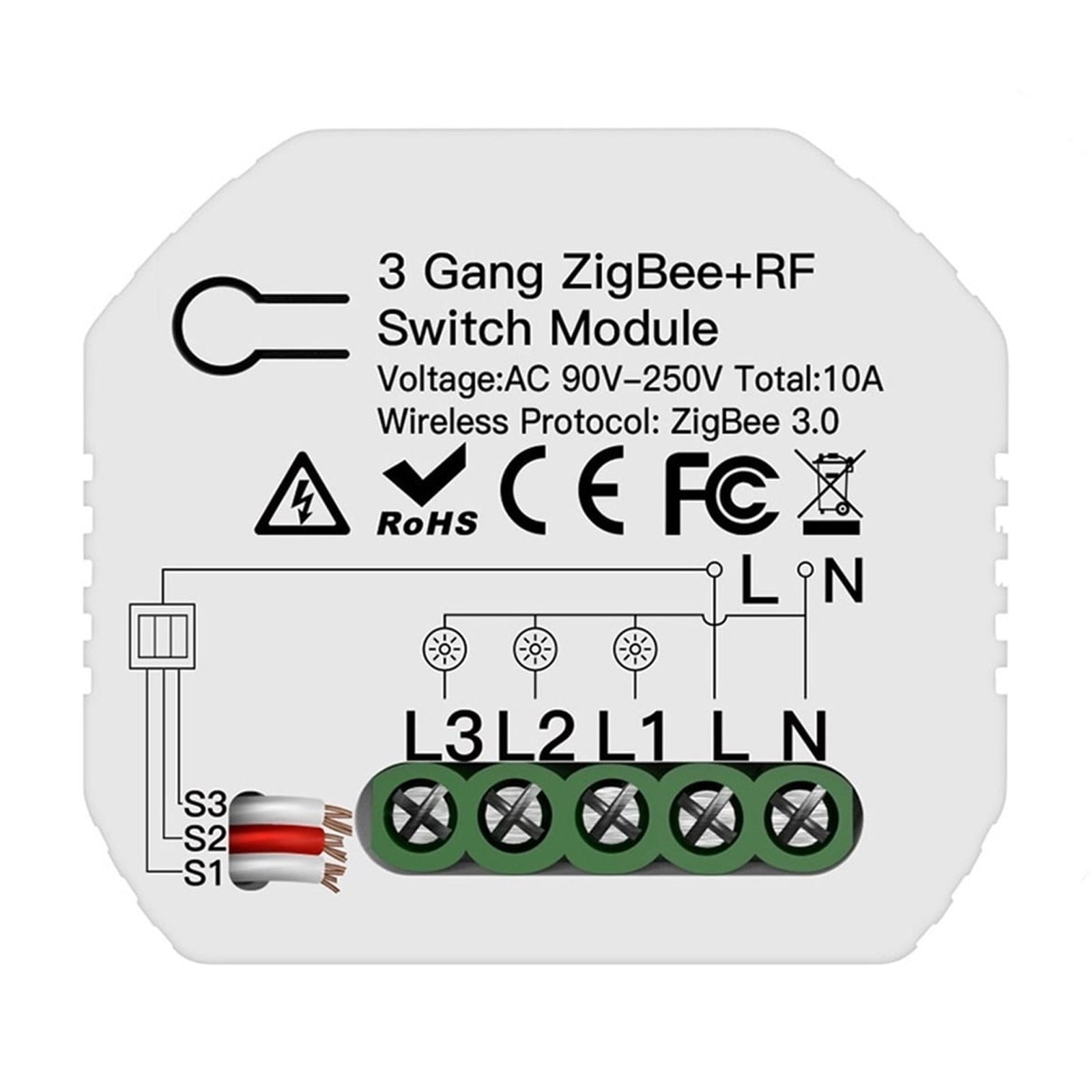 Smart Light Switch Relay Module 1/2/3 Gang Smart Life/Tuya Control ...