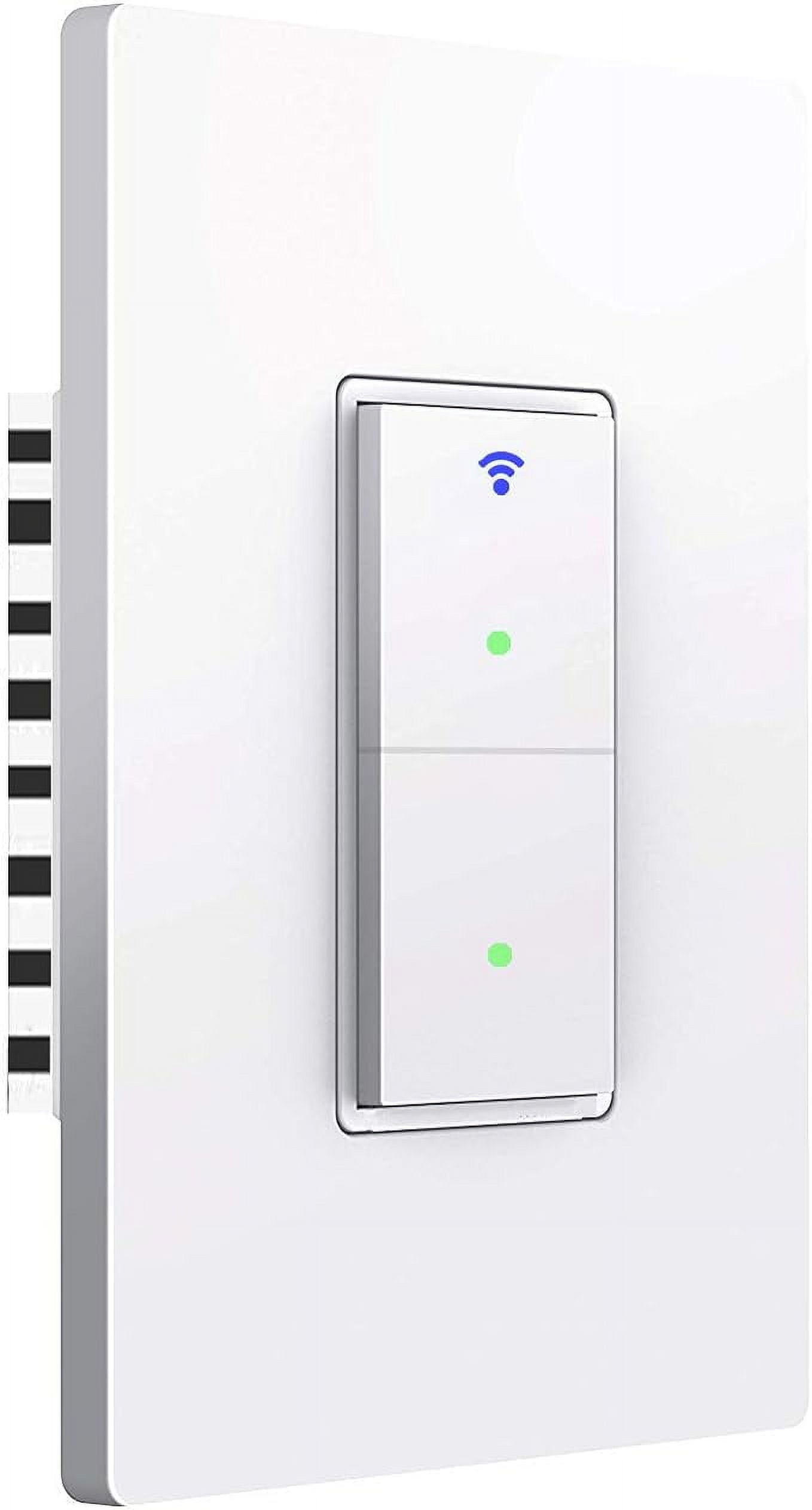 Smart Light Switch, WiFi Smart Double Switch Button, Compatible with ...