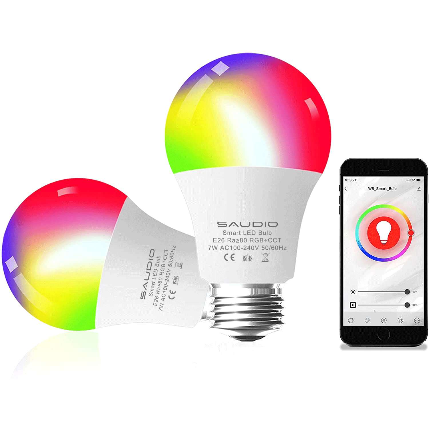 Smart Light WiFi Bulb, Multi Color Changing Led Bulbs That Work with ...