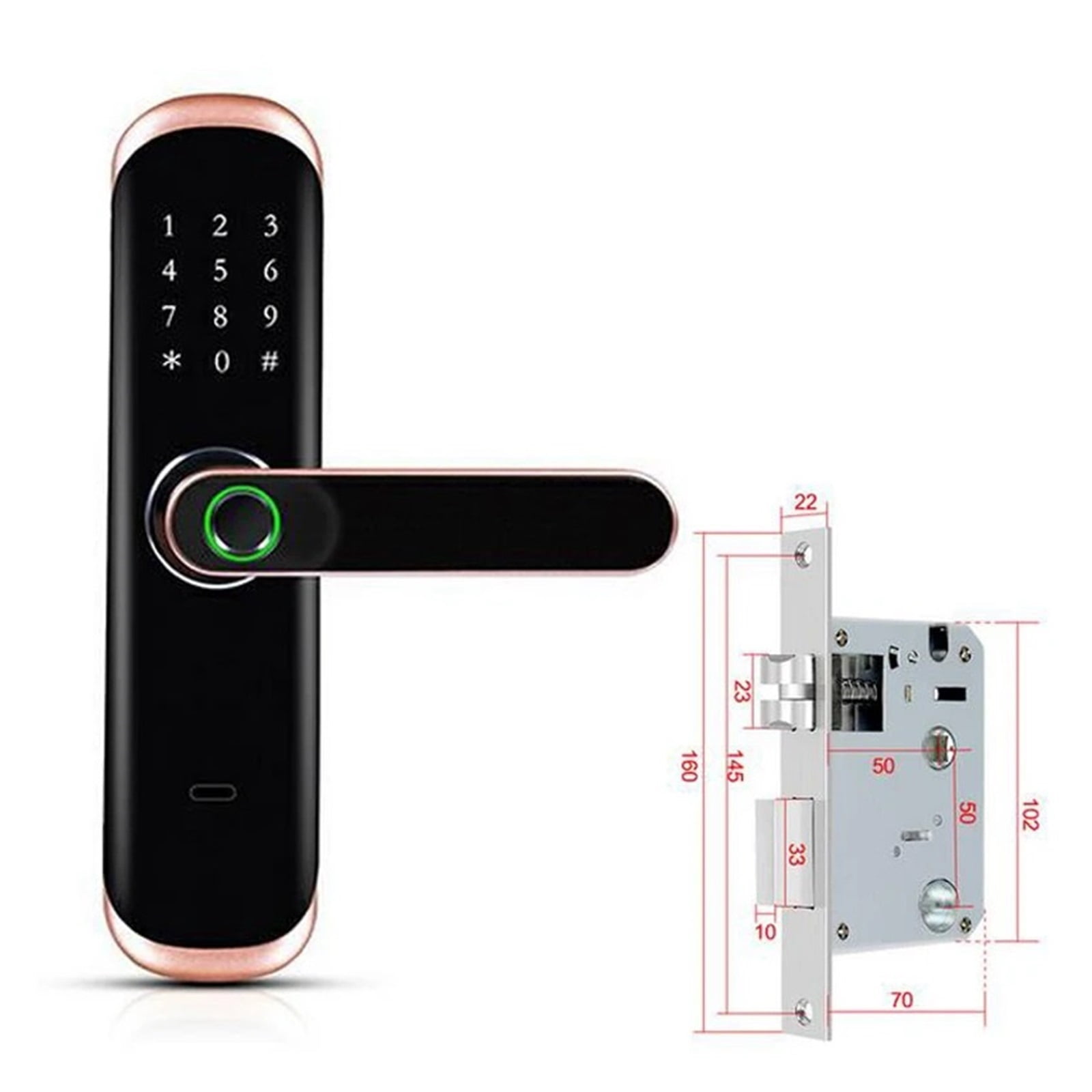 Smart Lock Fingerprint Control,Access for Wooden/Metal Door Card ...