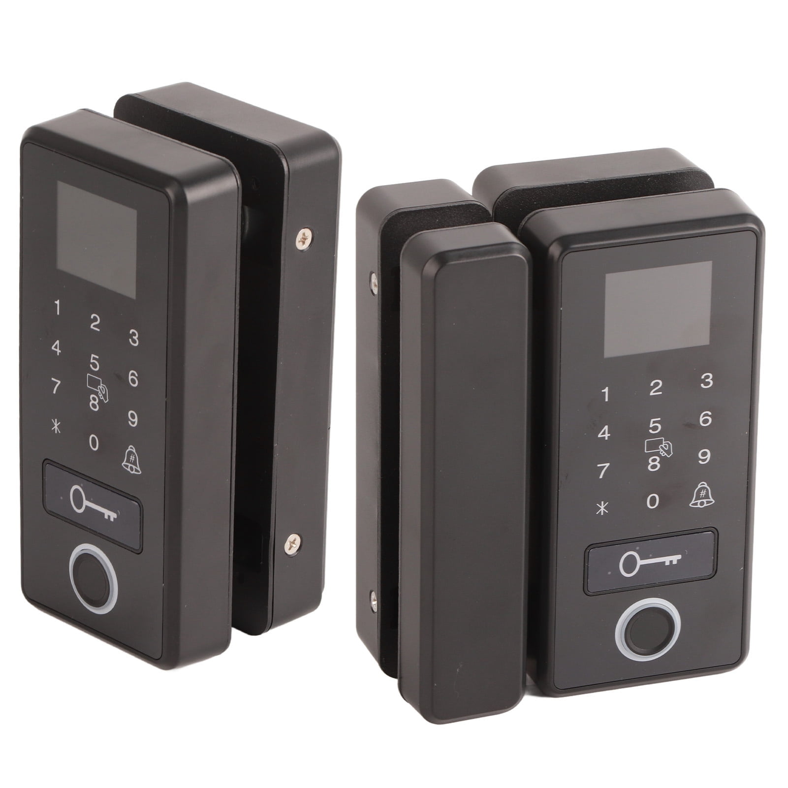 Smart Lock,Fingerprint Glass Door Lock,Touch Screen Safe Low Battery Alarm Password Door Lock ...