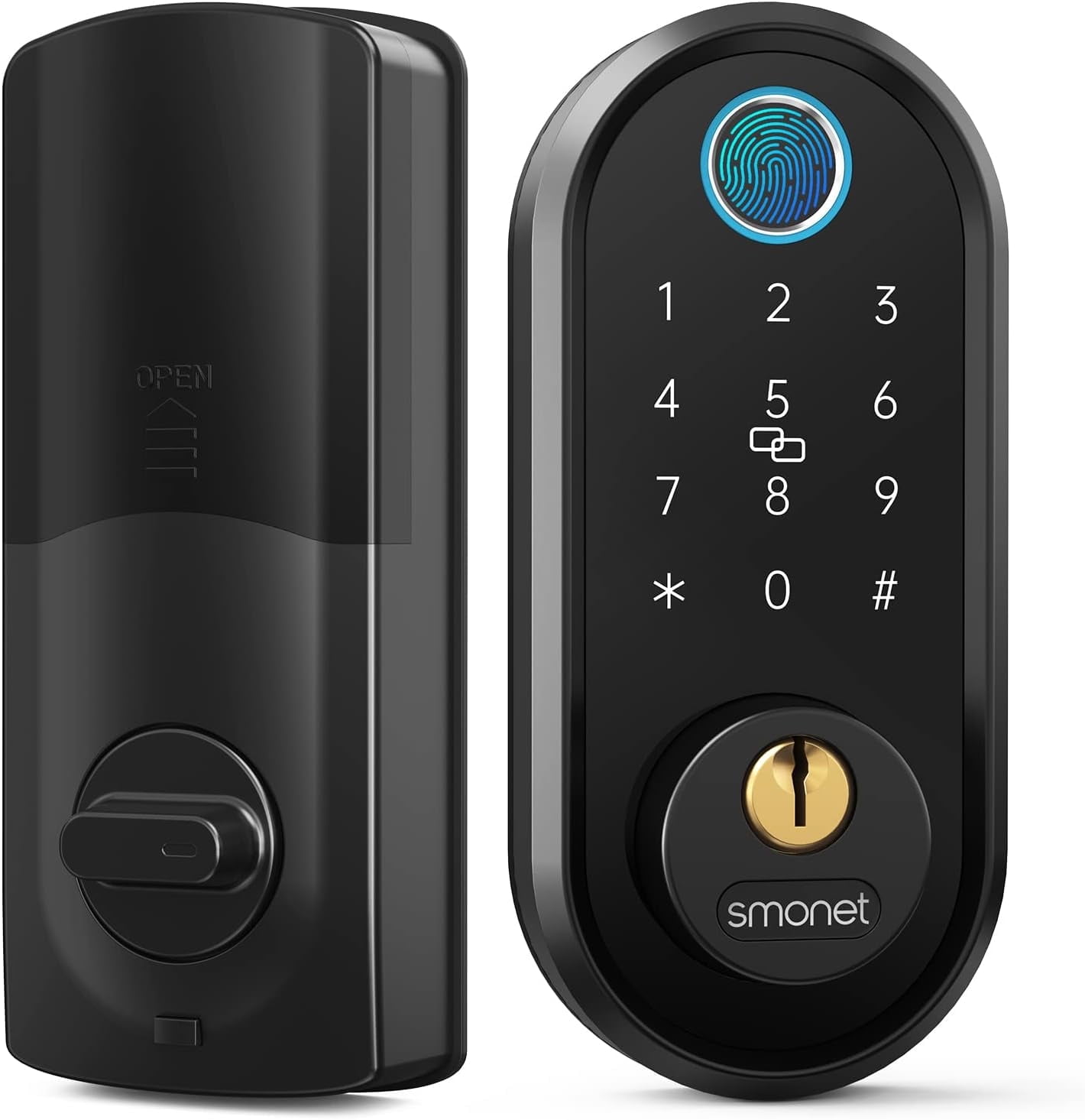 SMONET Smart Lock, Keyless Entry, Bluetooth, Fingerprint, Wi-Fi, Auto Lock, APP Control ...