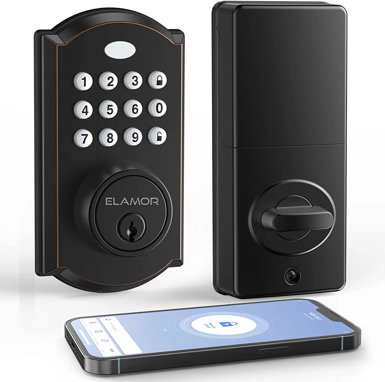 Smart Lock, Keyless Entry Door Lock with Bluetooth, Electronic Deadbolt ...