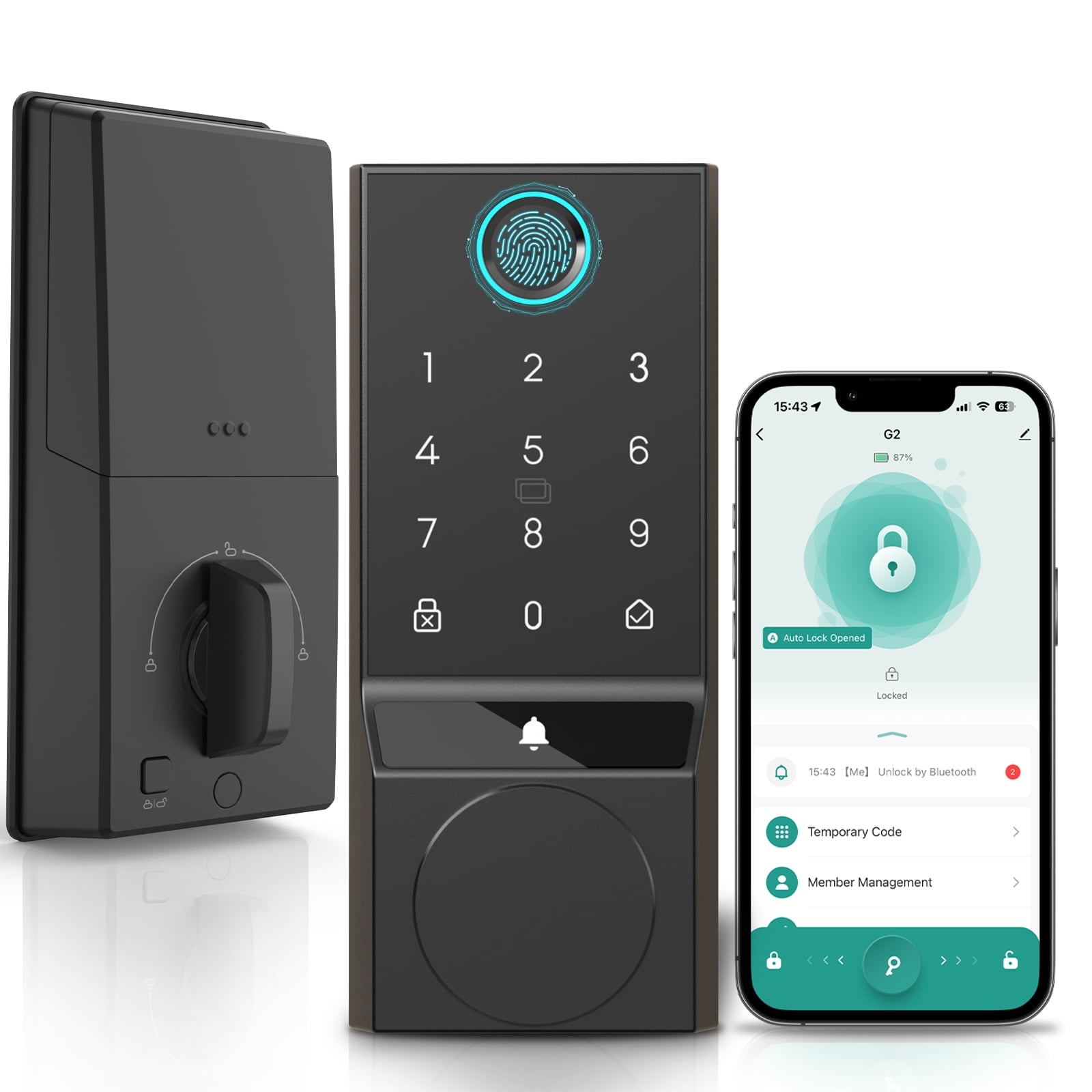 COBIZI Smart Lock, Fingerprint Keyless Entry Door Lock with App Control ...