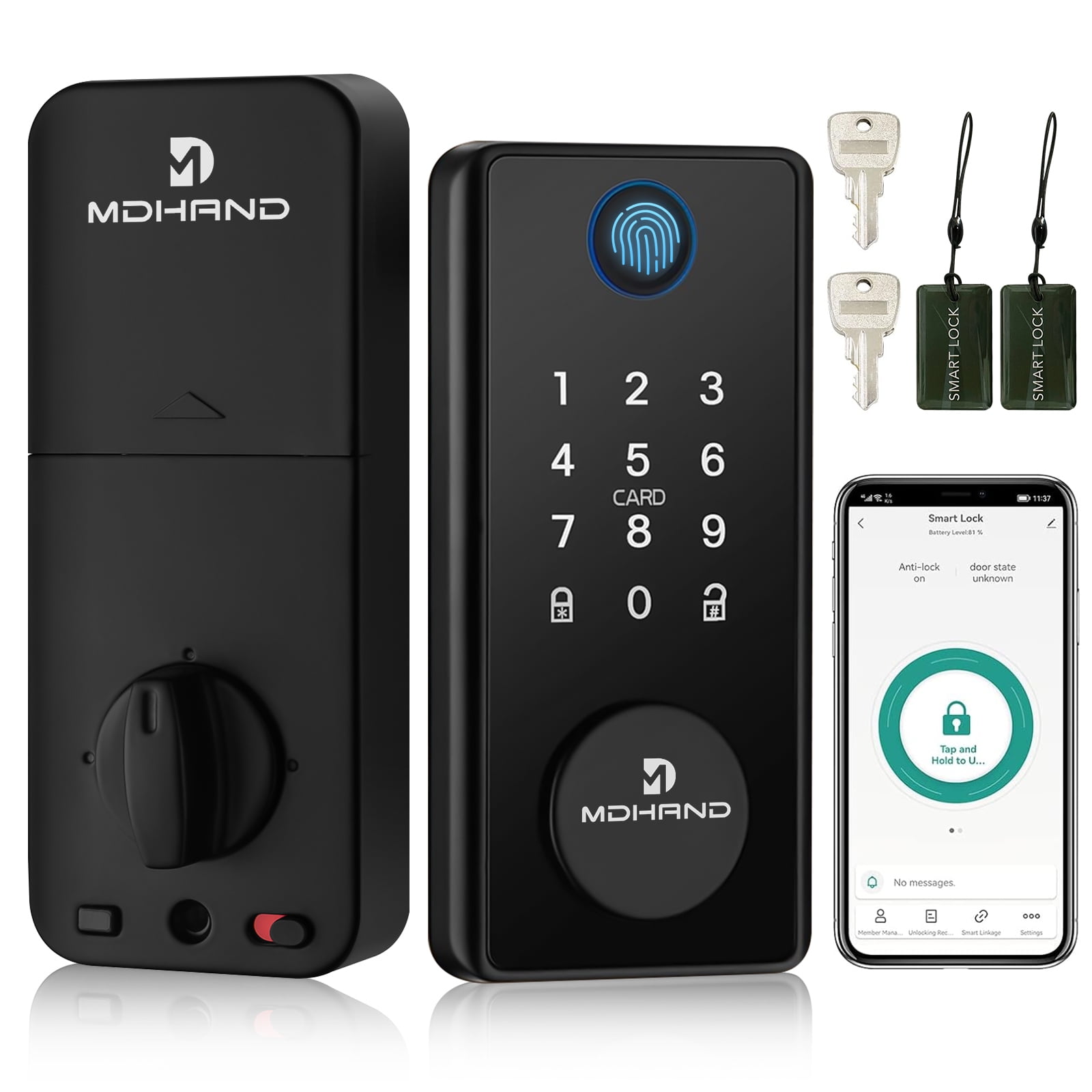 Smart Lock, Keyless Entry Door Lock with Voice Control,DFITO ...