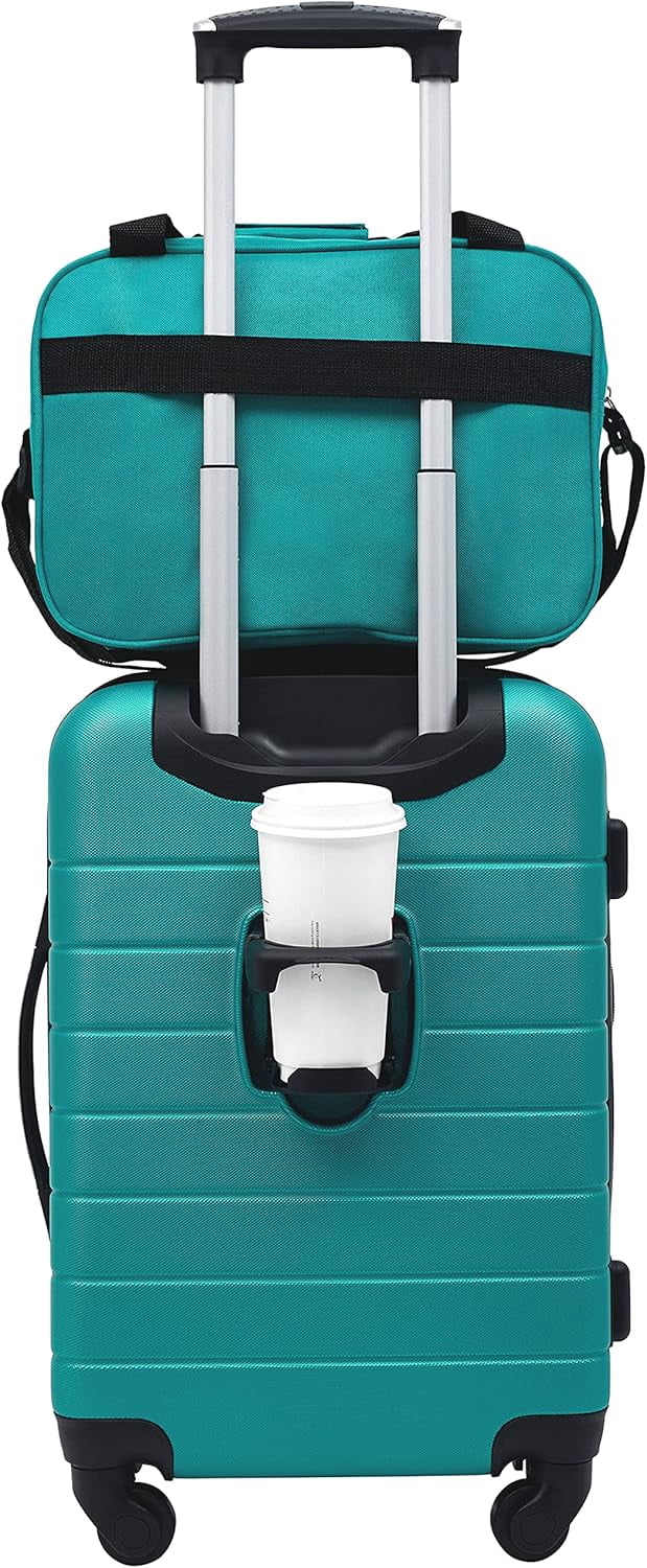 Smart Luggage Set with Cup Holder and USB Port, Wood Thrush, 2 Piece ...