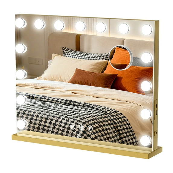 Smart Makeup Mirror with 10X Magnifier Wrought iron frame & tempered ...