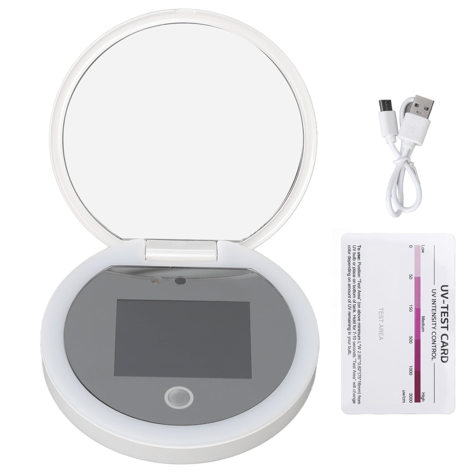 Smart Makeup Mirror LED Sun Protection Visualization Portable Anti ...