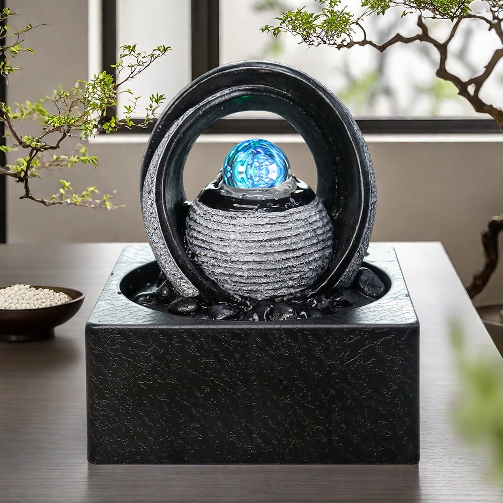 Smart Middle-Sized Resin Waterfall Fountain - Modern Middle-Sized ...