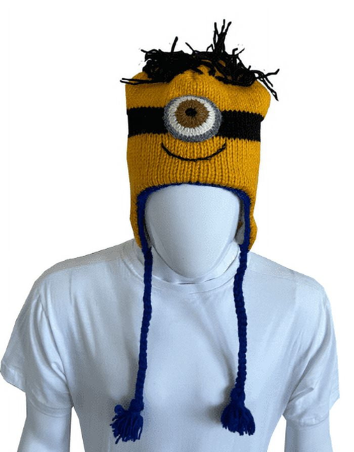 Smart Minions Woolen Animal Hat Hand-Knitted with Micro Fleece Lining ...
