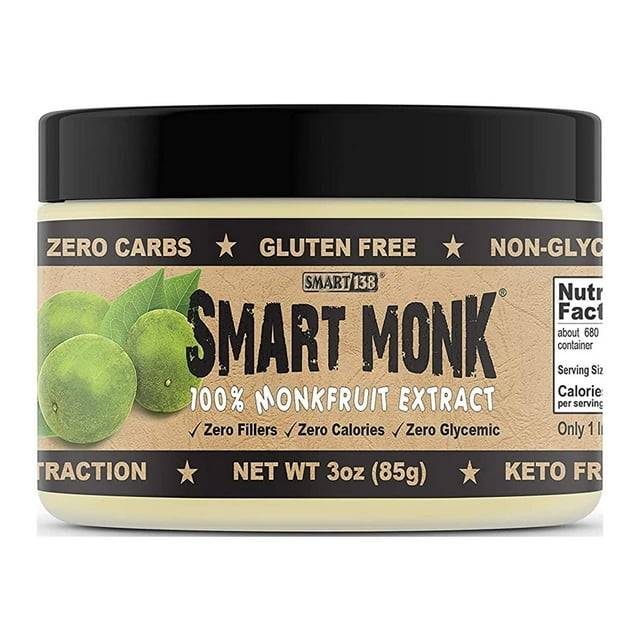 Smart Monk - 100% Monkfruit Extract, Non-Glycemic, Zero Calorie, Sugar ...