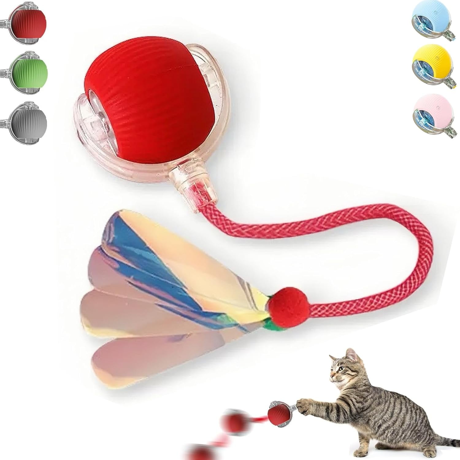 Smart Motion Pet Ball, 360 Self Interactive Rolling Cats Toy, Upgrade ...