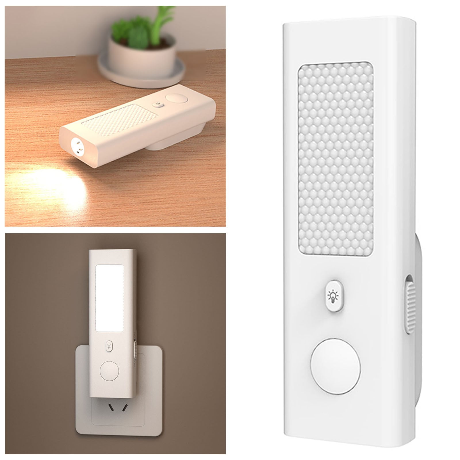 Smart Motion Sensor Night Light, 5-in-1 Rechargeable Plug In Portable ...