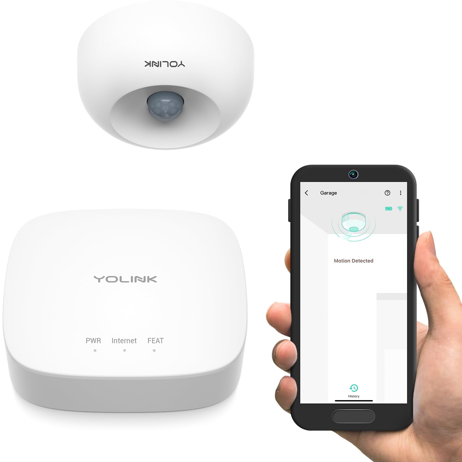 Smart Motion Sensor, YoLink 1/4 Mile World's Longest Range Wireless ...